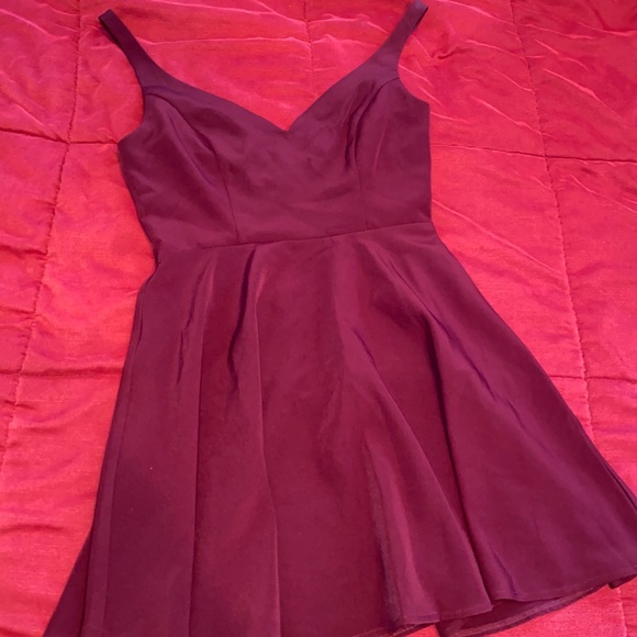 Lorena Rose | Dresses | Lorena Rose Burgundy Skater Dress | Poshmark